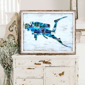 Custom Photo Collage Art Gift for Scuba Diving Enthusiasts ...