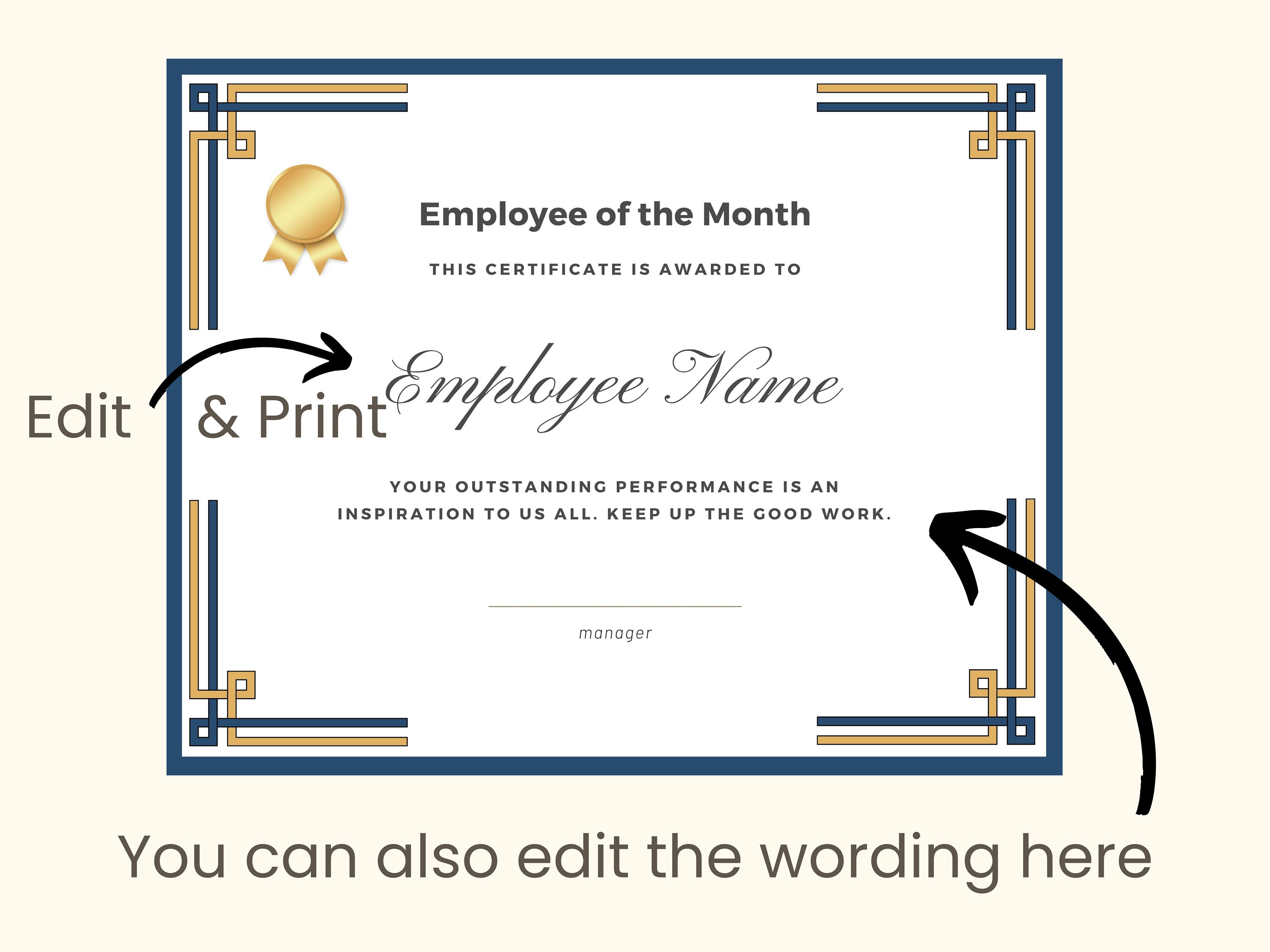 Employee of the Month Template, Employee of the Month, Employee of the ...