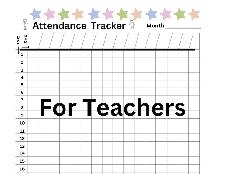 Attendance Sheet, Attendance Tracker, Attendance Record, Attendance Log ...