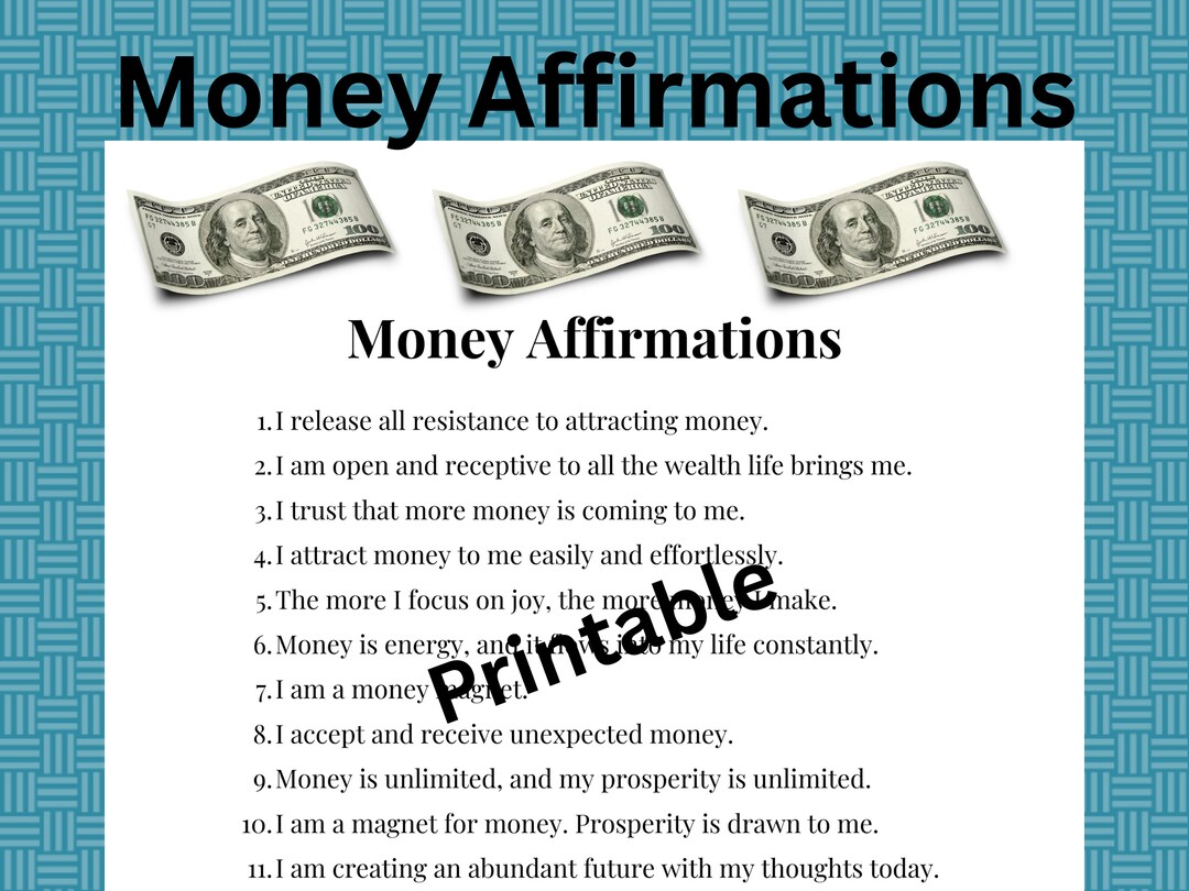 Money Affirmations, Positive Affirmations for Money, Wealth ...