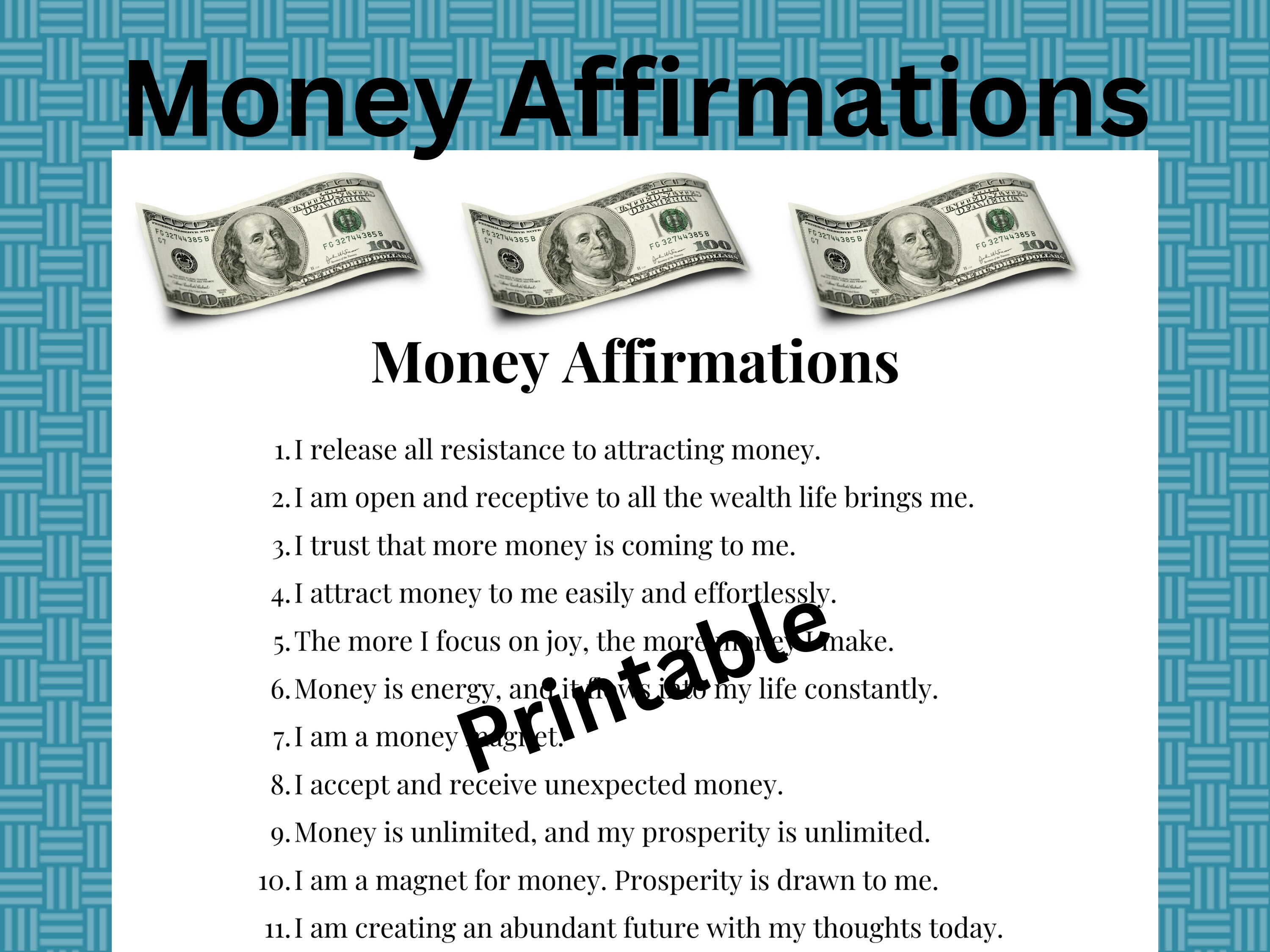 Money Affirmations, Positive Affirmations for Money, Wealth ...