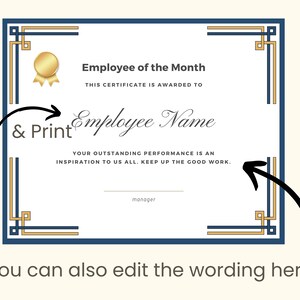 Employee of the Month Template, Employee of the Month, Employee of the ...