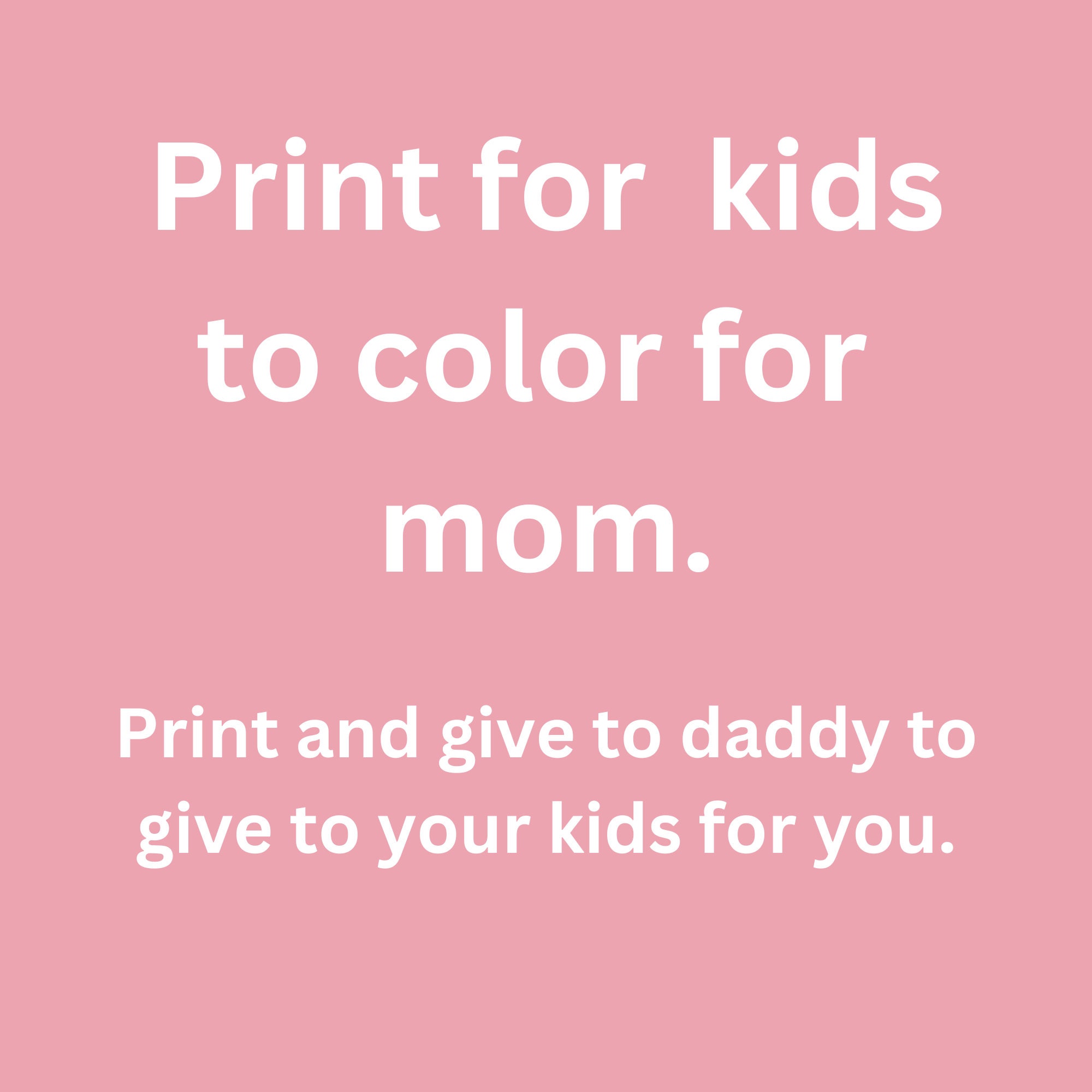 Coloring Page Mommy, Coloring Sheet for Mom, Mom Coloring Page, I Love ...