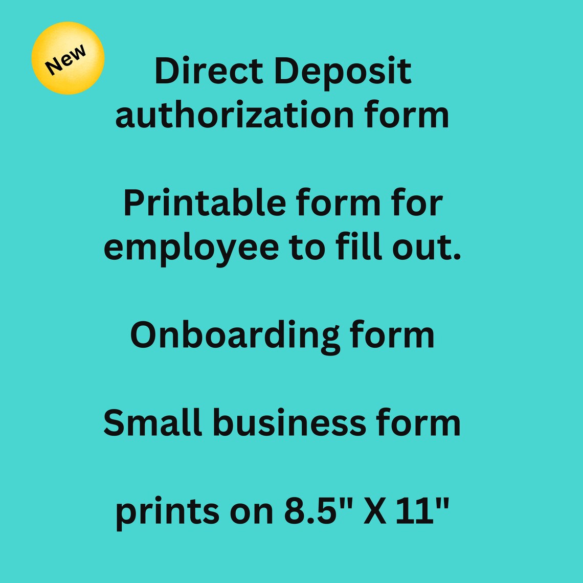 Direct Deposit Form, Direct Deposit Authorization Form, Small Business ...
