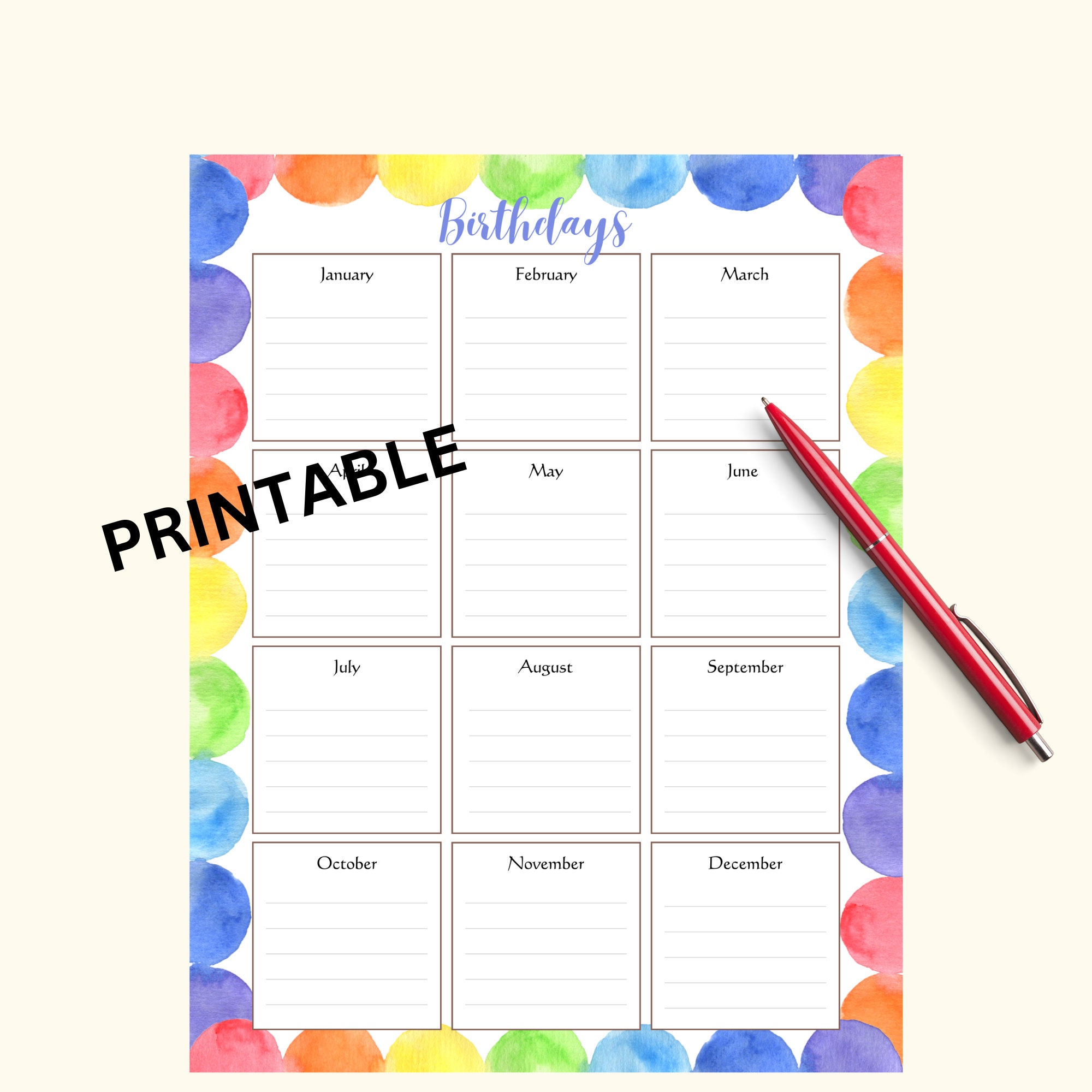 Birthday Tracker, Birthday Tracker, Birthday Chart Classroom, Birthday ...