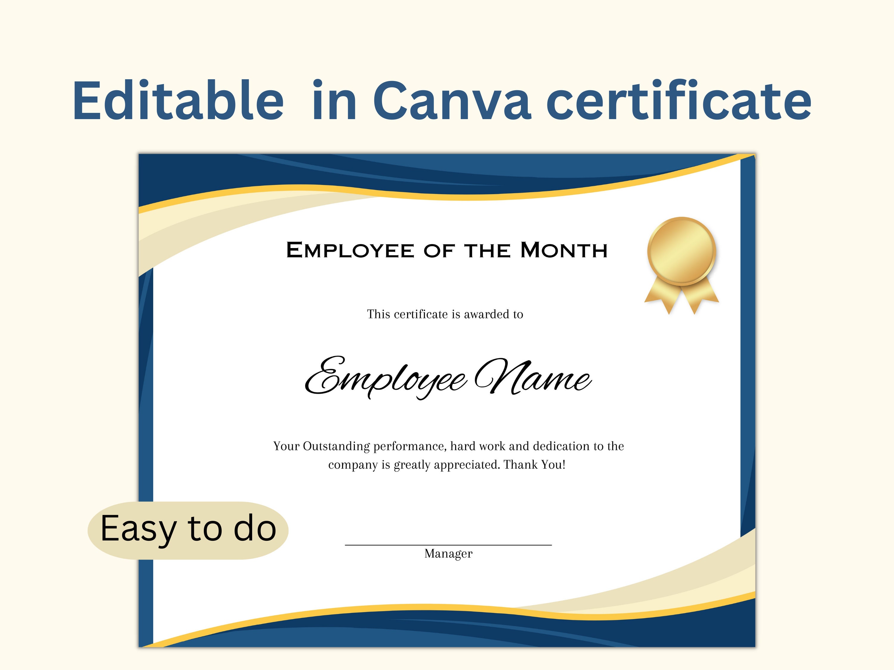 Employee of the Month Certificate Template, Employee of the Month ...