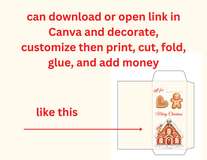 Gift Money Envelope Template Cash Envelope Template Money - Etsy