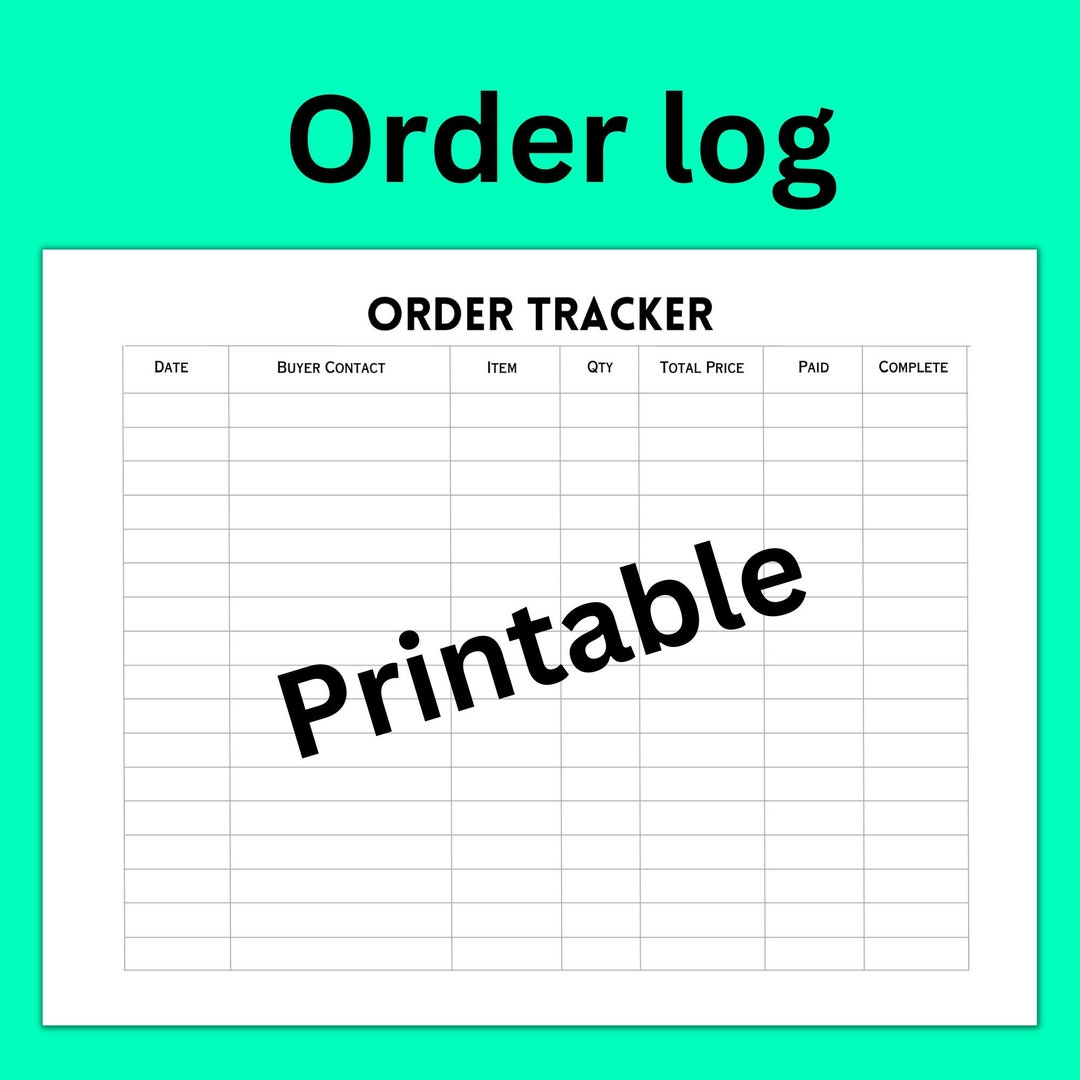 Order Tracker, Order Log, Sales Log, Sales Tracker, Record of Sales ...