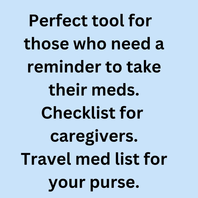 My Medication List, My Medication Log Printable, Medication Taking ...