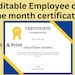Employee of the Month Template, Employee of the Month Certificate ...