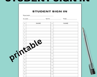 Cute Sign-in Sheet | Printable Attendance Tracker - Etsy
