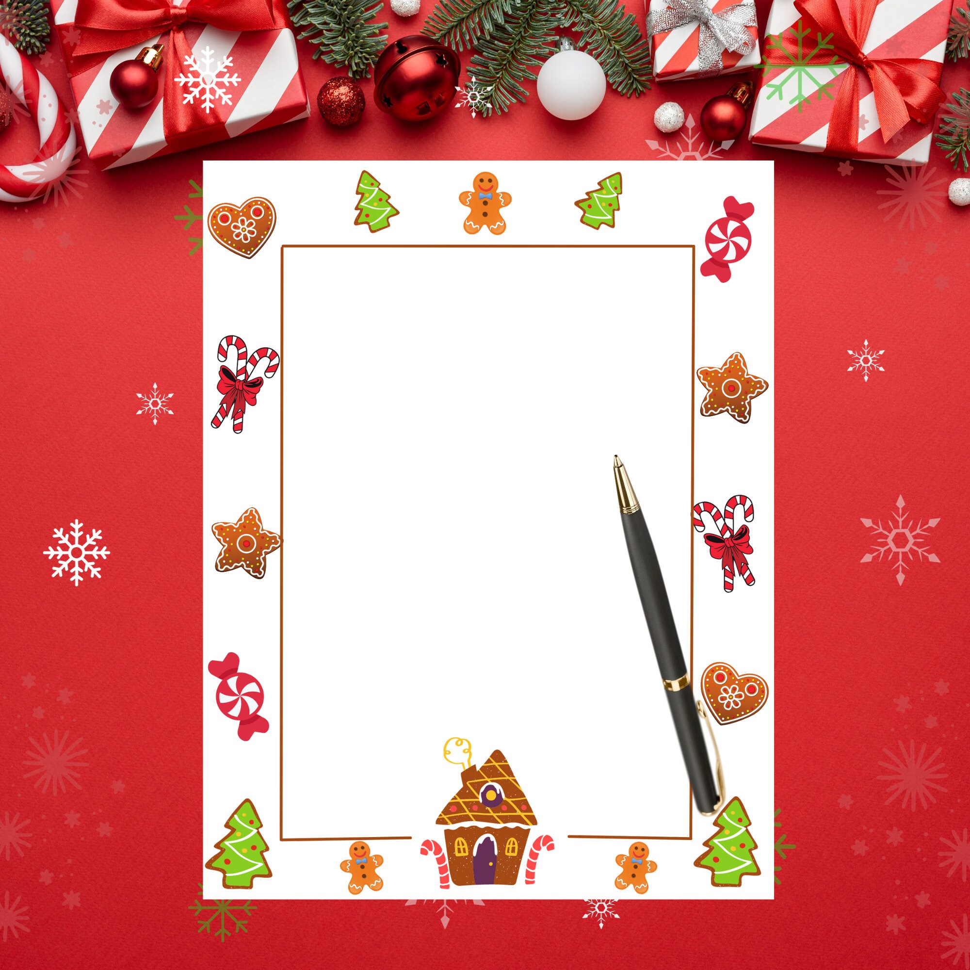 Christmas Stationery Printable, Holiday Stationery, Christmas ...