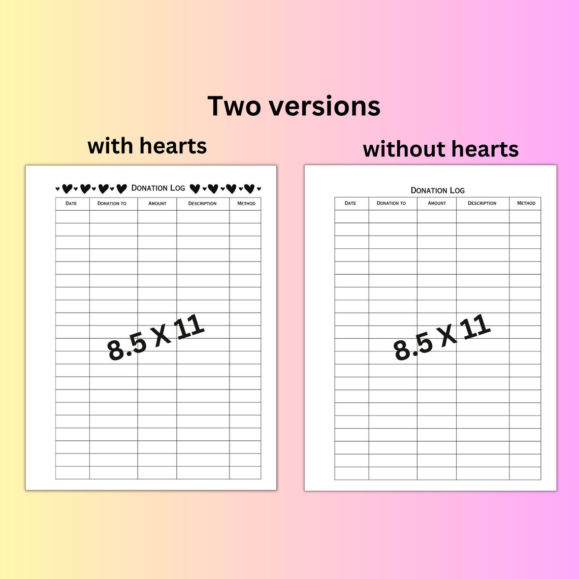 Donation Log, Donation Tracker, Tithe Log, Tithe, Offering Tracker ...
