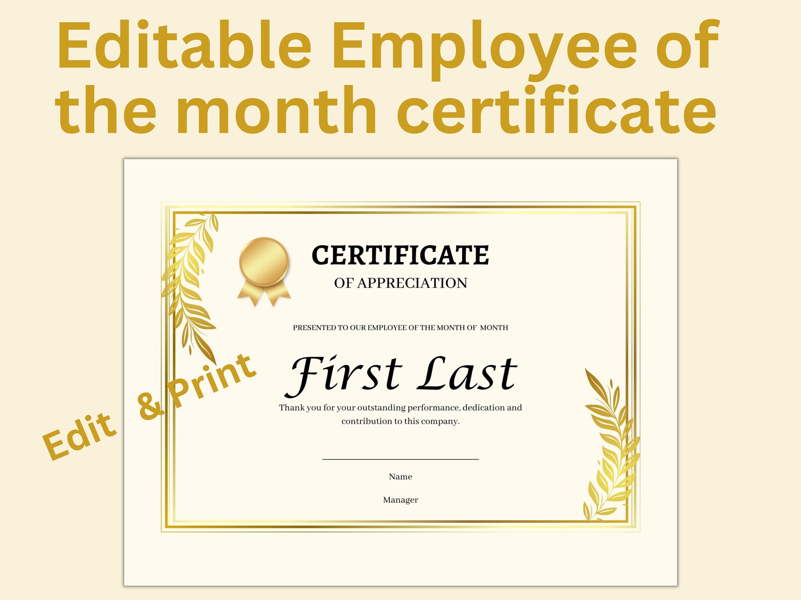 Employee of the Month Template, Employee of the Month, Employee of the ...