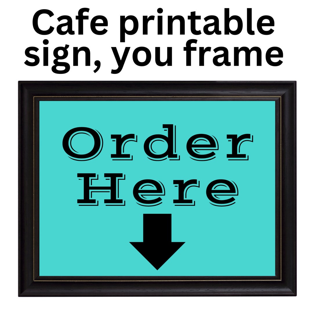 Sign order Here Cafe Order Here Sign Sign - Etsy