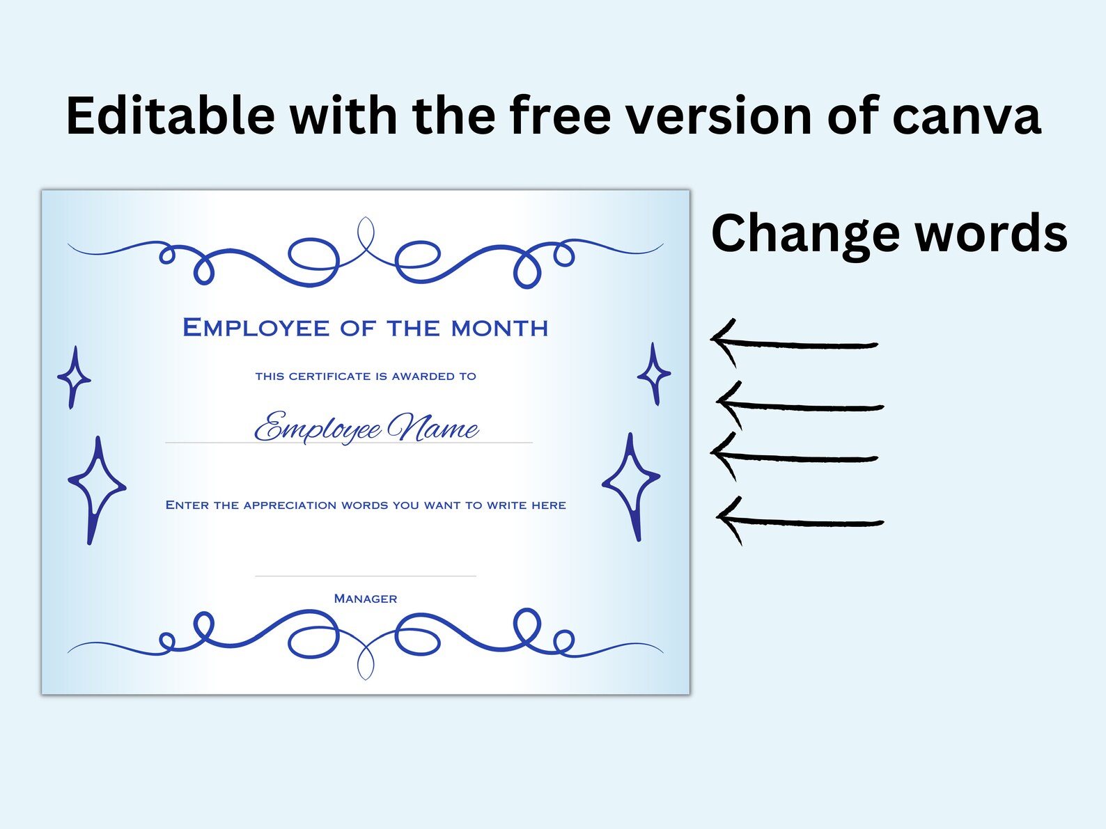 Employee of the Month Template, Employee of the Month Certificate ...