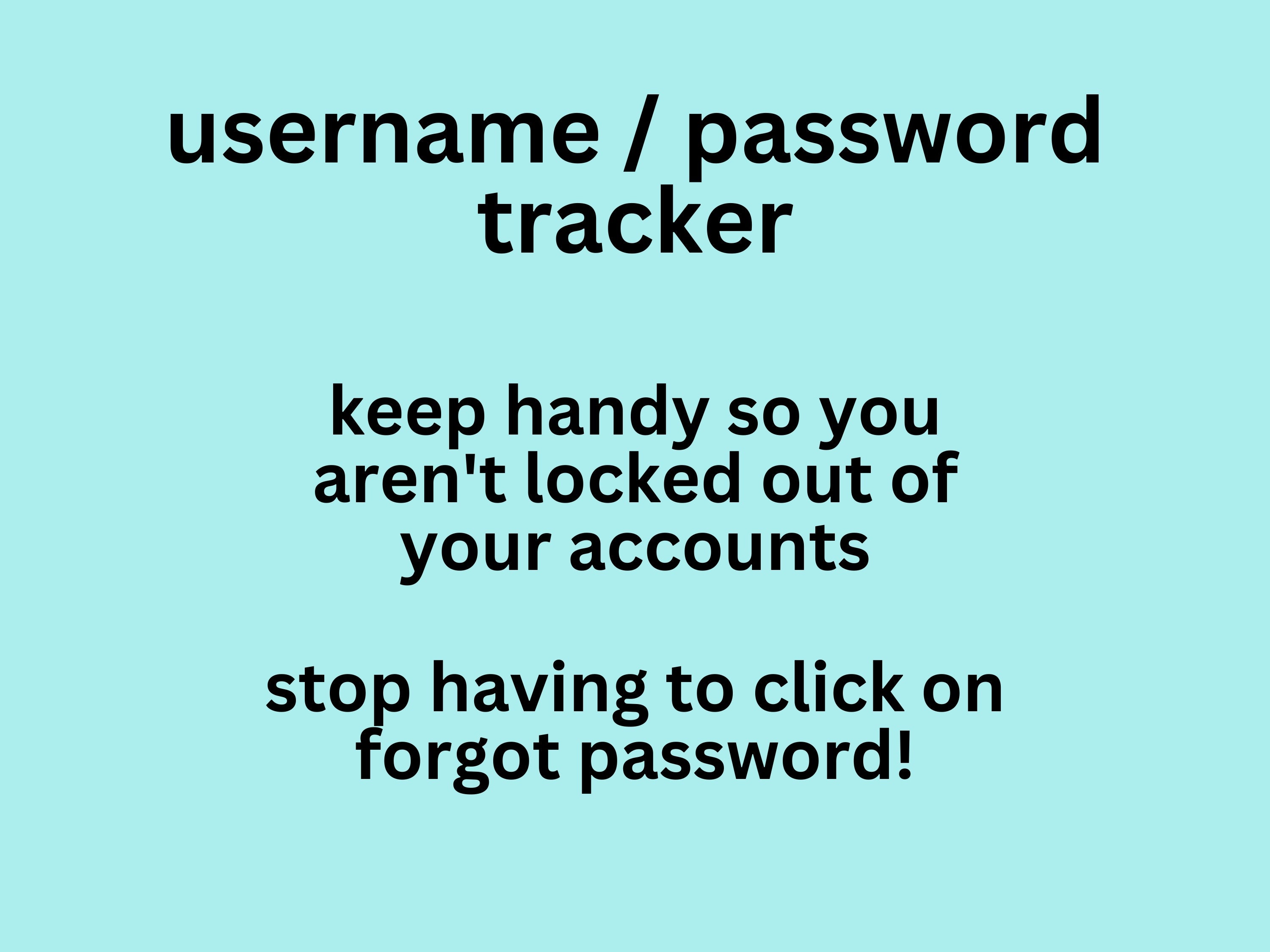 Password List, Password Log Printable, Password Manager, Password ...