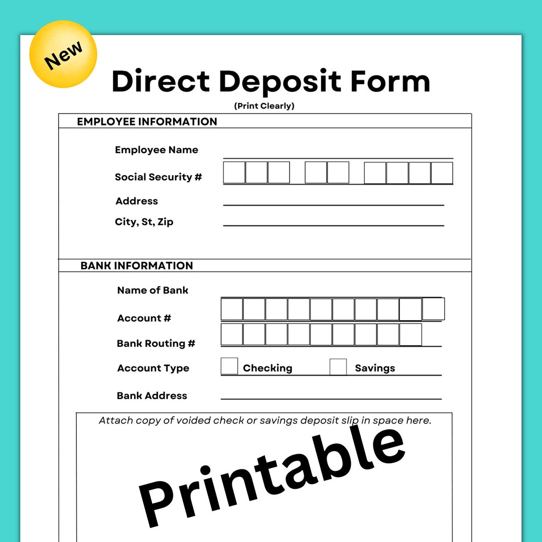 Direct Deposit Form, Direct Deposit Authorization Form, Small Business ... Direct Deposit Form, Direct Deposit Authorization Form, Small Business ...