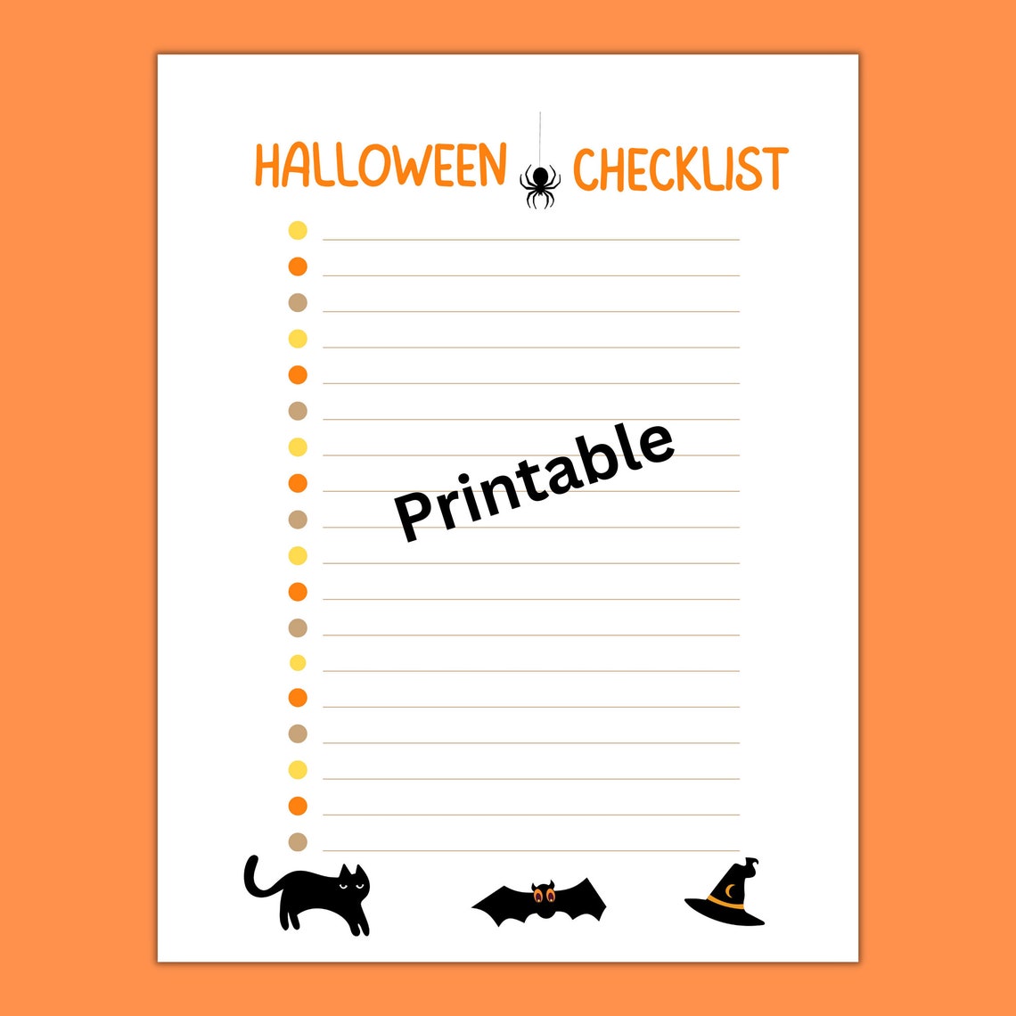 Halloween Checklist, Checklist Halloween, Checklist DIY Halloween ...