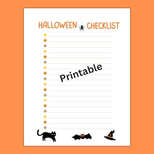 Halloween Checklist, Checklist Halloween, Checklist DIY Halloween ...