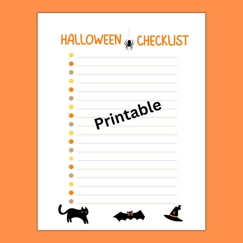 Halloween Checklist, Checklist Halloween, Checklist DIY Halloween ...