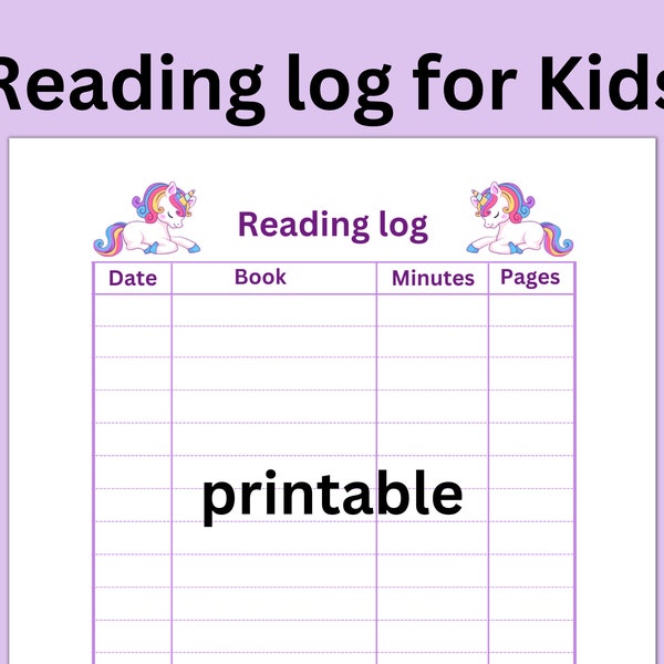 Timed Reading Log - Etsy