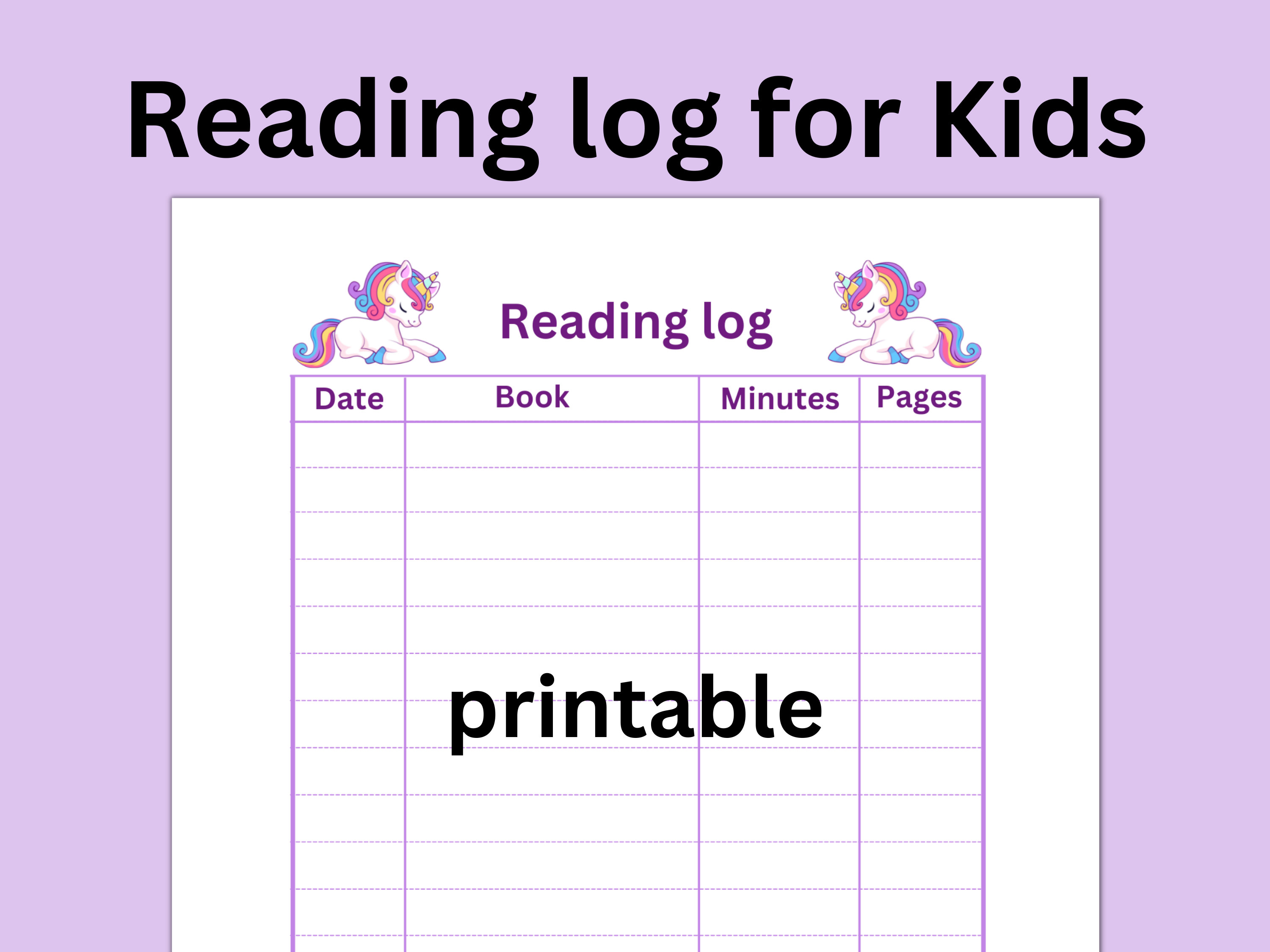 Reading Log for Kids, Kid Reading Log, Reading Time Log, Book Log for ...