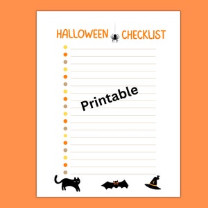 Halloween Checklist, Checklist Halloween, Checklist DIY Halloween ...