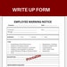 Employee Write up Form, Staff Write up Form, Employee Write up Format ...