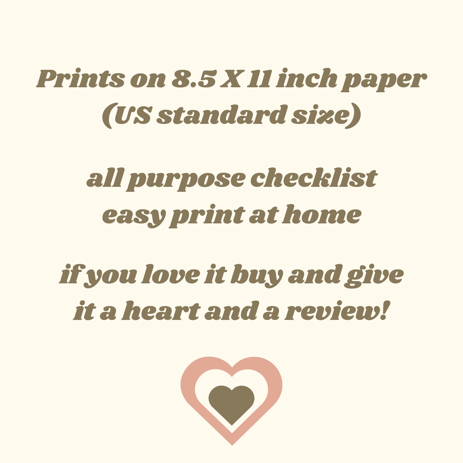 Checklist, DIY Checklist, All Purpose Checklist, Multiple Purpose ...