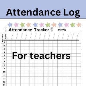 Attendance Sheet, Attendance Tracker, Attendance Record, Attendance Log ...