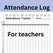 Attendance Sheet, Attendance Tracker, Attendance Record, Attendance Log ...