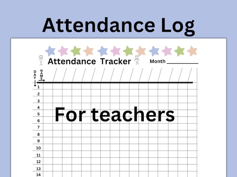 Attendance Sheet, Attendance Tracker, Attendance Record, Attendance Log ...