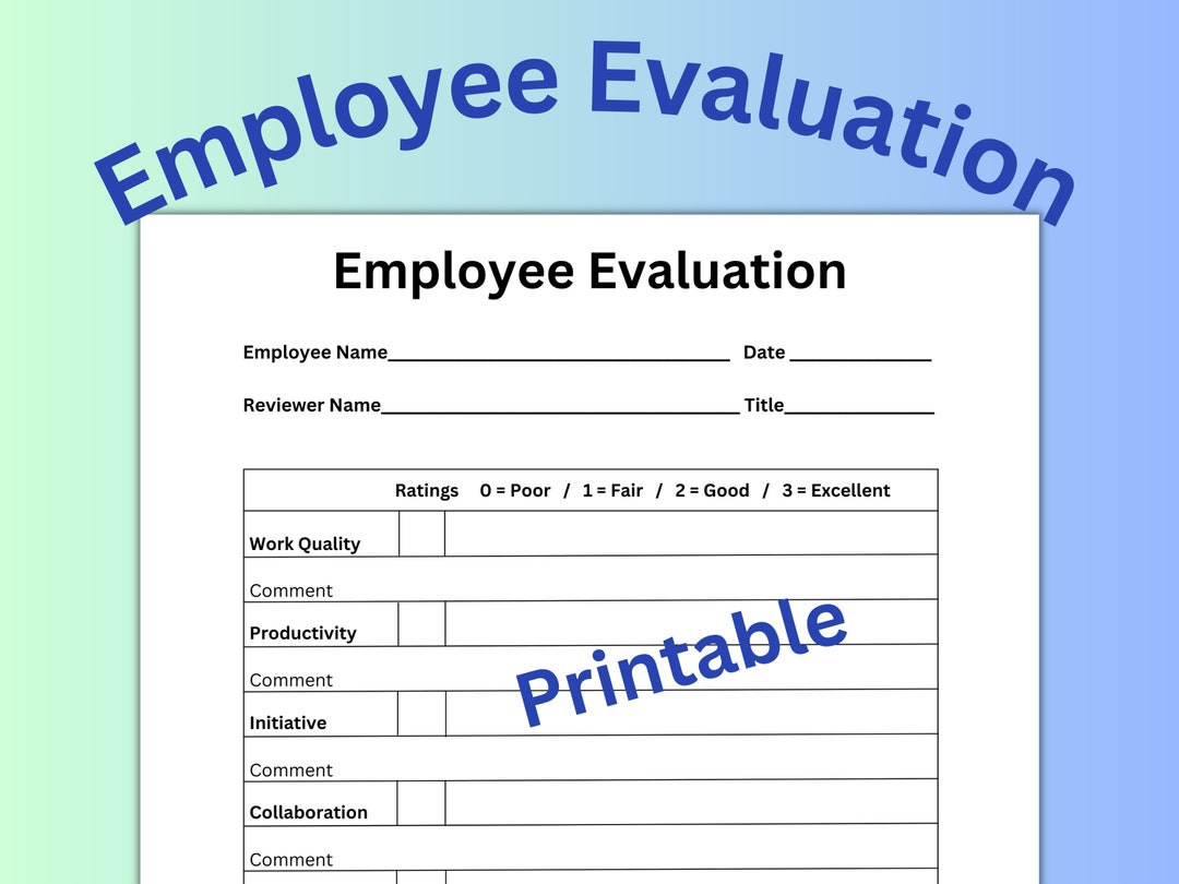 Employee Evaluation, Employee Performance Form, Employee Warning ...