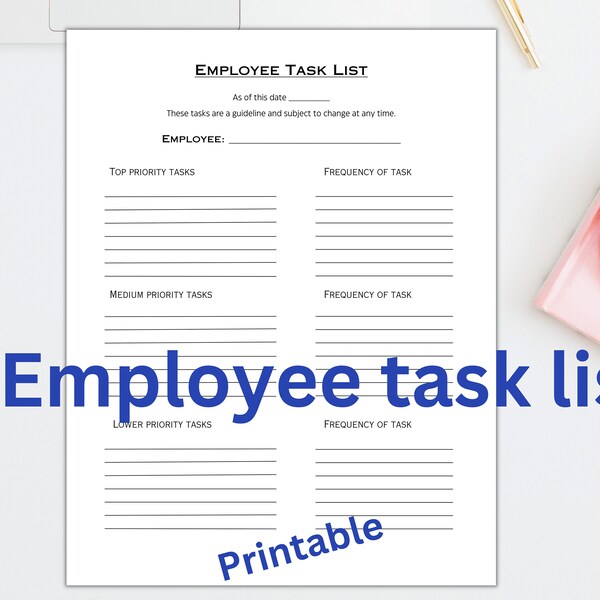Employee to Do List - Etsy