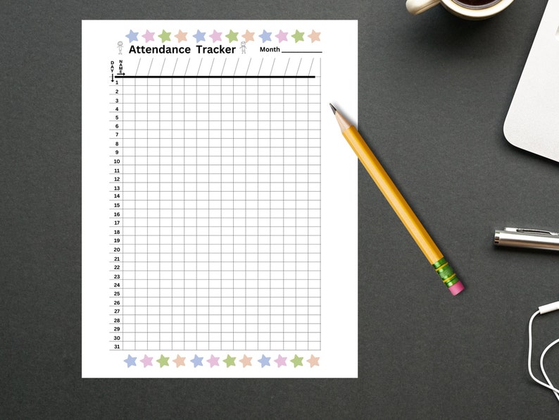 Attendance Sheet, Attendance Tracker, Attendance Record, Attendance Log ...