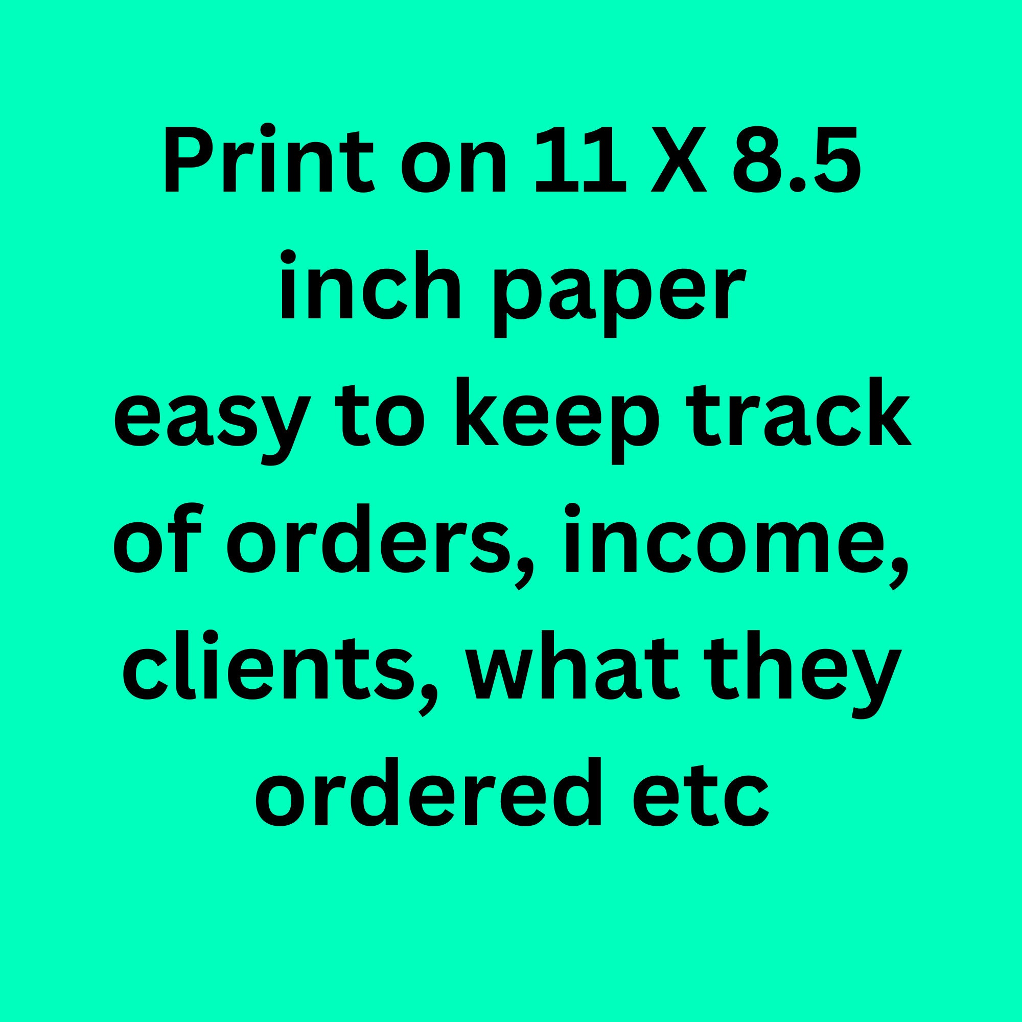 Order Tracker, Order Log, Sales Log, Sales Tracker, Record of Sales ...