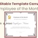 Employee of the Month Template, Employee of the Month, Employee of the ...