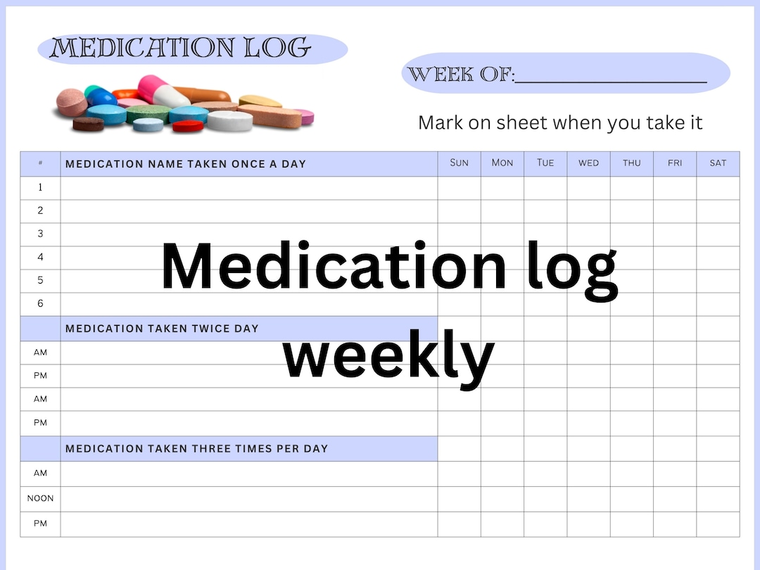Medication Tracker, Medication Log Printable, Medication Chart ...