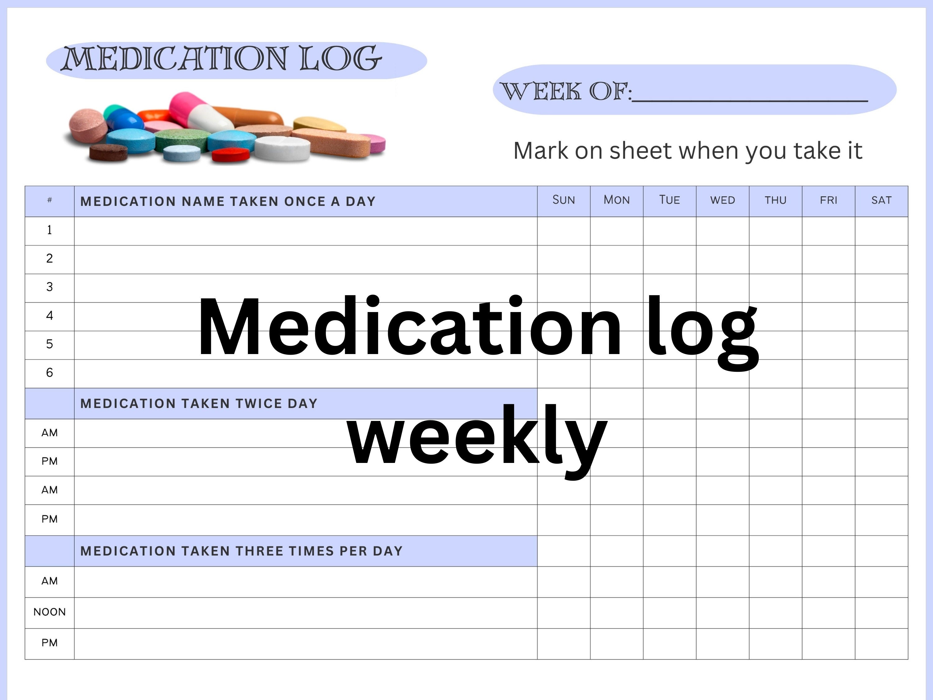 Medication Tracker, Medication Log Printable, Medication Chart ...