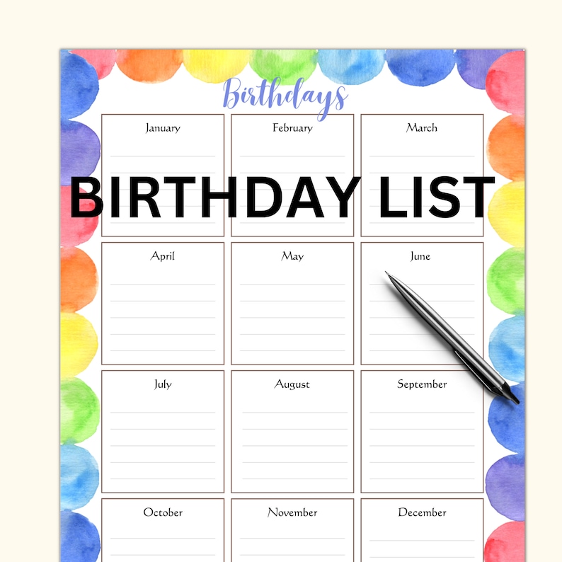 Birthday Tracker, Birthday Tracker, Birthday Chart Classroom, Birthday ...