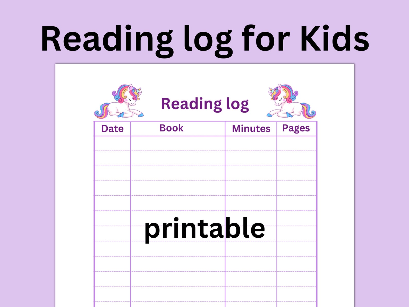 Reading Log for Kids, Kid Reading Log, Reading Time Log, Book Log for ...