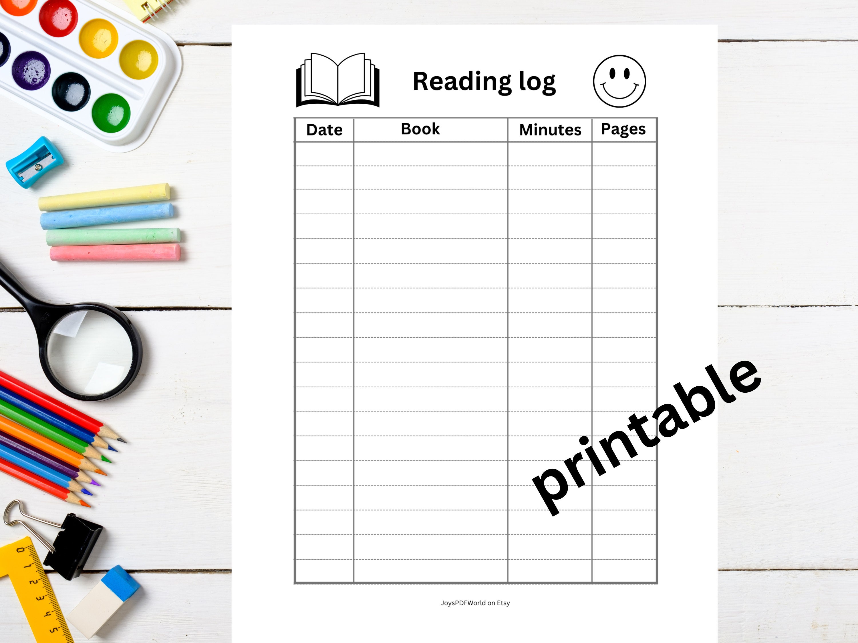 Reading Log for Kid, Book Log for Kid, Child Reading Log Printable ...
