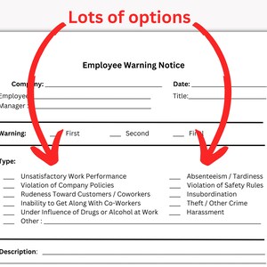 Employee Write up Form, Staff Write up Form, Write up Form, Workplace ...
