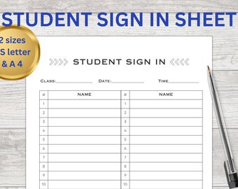 Cute Sign-in Sheet | Printable Attendance Tracker - Etsy