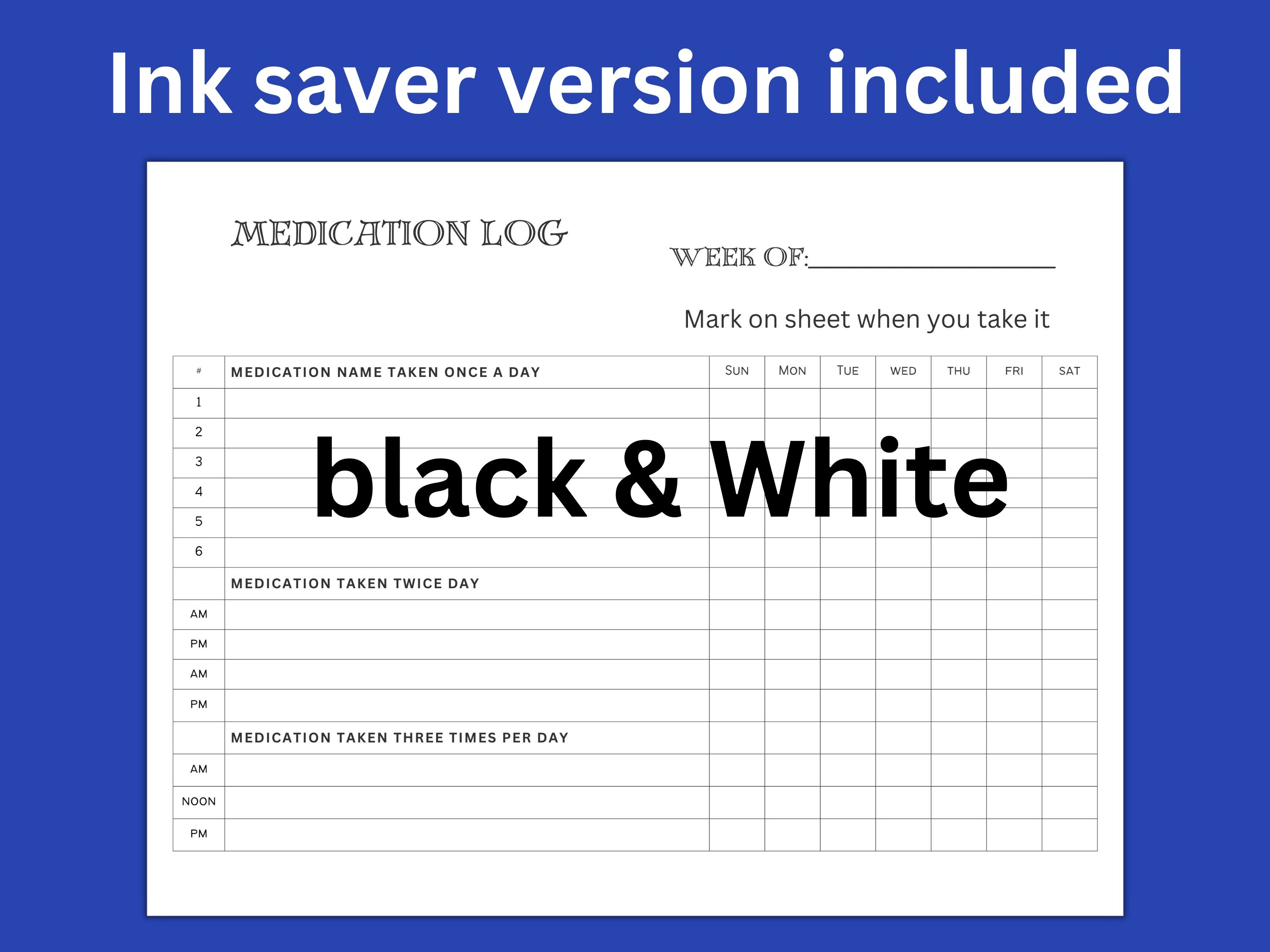 Medication Tracker, Medication Log Printable, Medication Chart ...