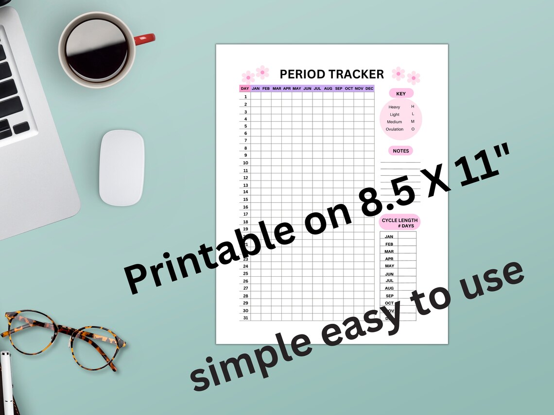 Period Tracker Printable, Period Tracker, Period Tracker Journal ...