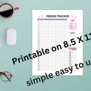 Period Tracker Printable, Period Tracker, Period Tracker Journal ...