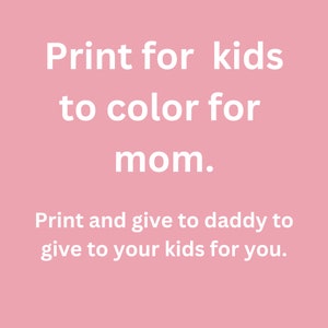 Coloring Page Mommy, Coloring Sheet for Mom, Mom Coloring Page, I Love ...