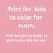 Coloring Page Mommy, Coloring Sheet for Mom, Mom Coloring Page, I Love ...